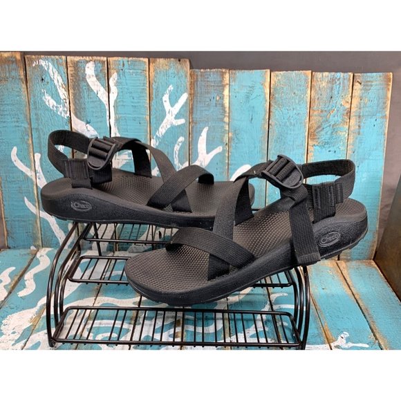 Chaco | Shoes | Chaco Mens Zcloud Sandals Solid Black Hiking Trail Shoe ...